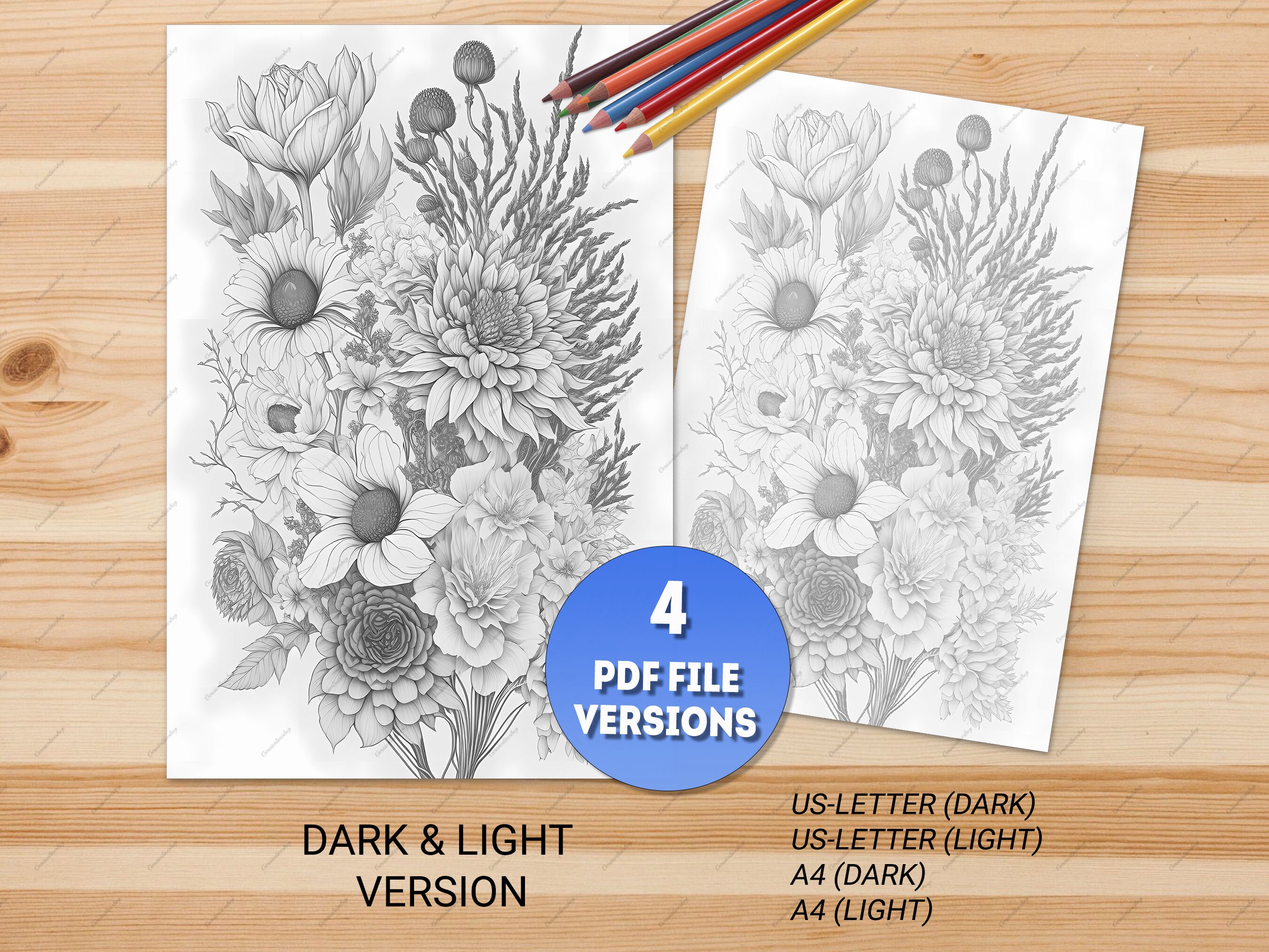 35 Printable Botanical Coloring Pages Coloring Book Adults - Etsy