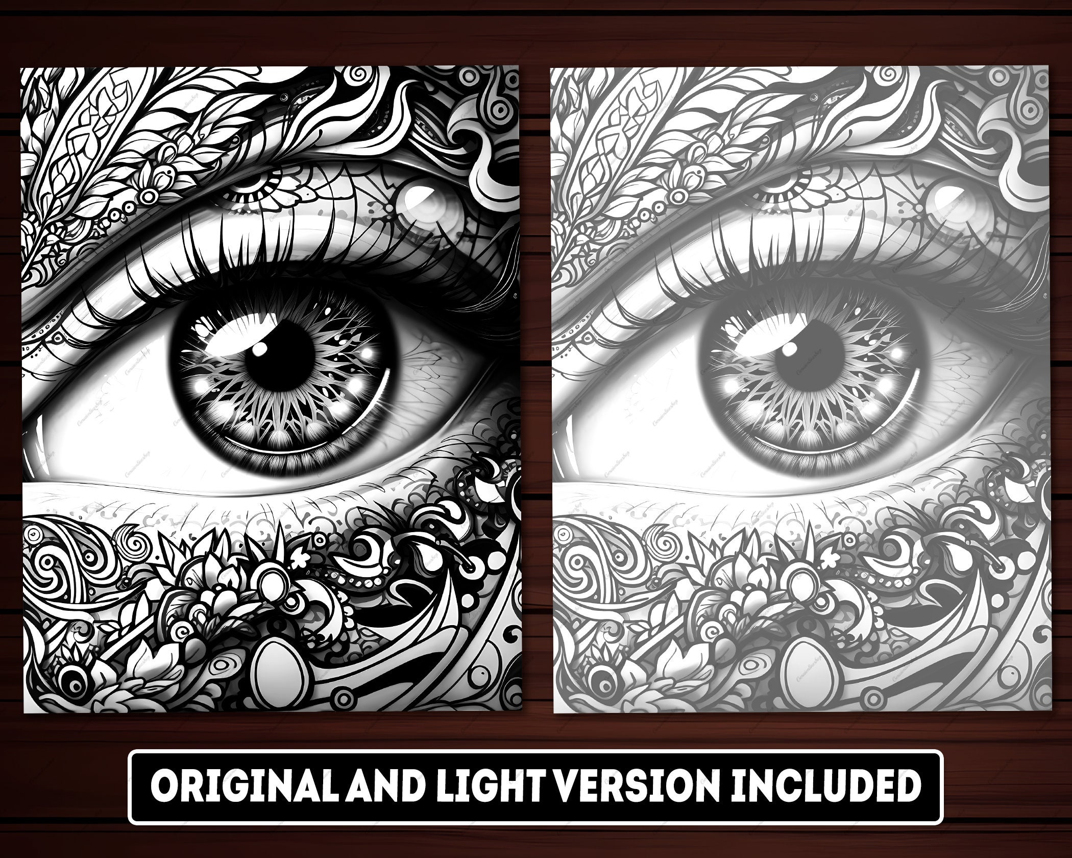 23 Printable Fantasy Eye Coloring Pages, Coloring Book, Adults Kids ...