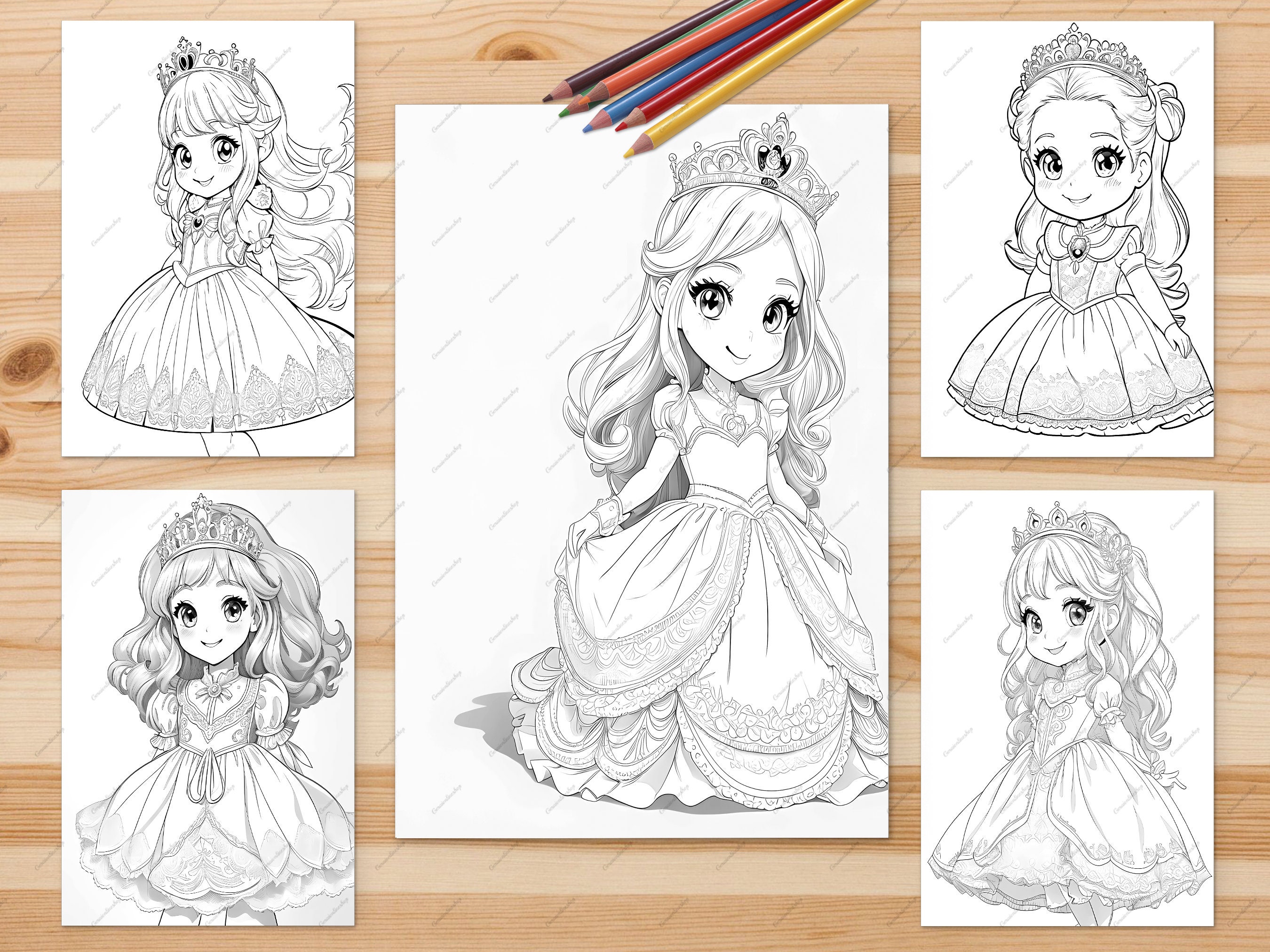 33 Printable Cute Little Princess Coloring Pages Coloring - Etsy