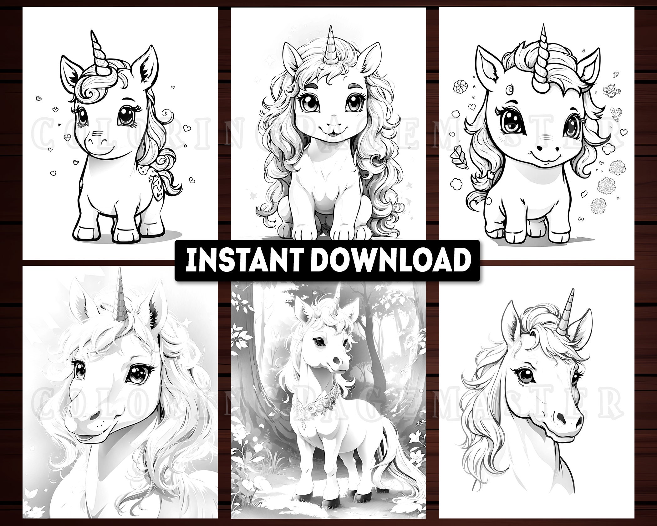 40 Cute Baby Unicorn Coloring Pages, Magical Unicorn Coloring Book ...