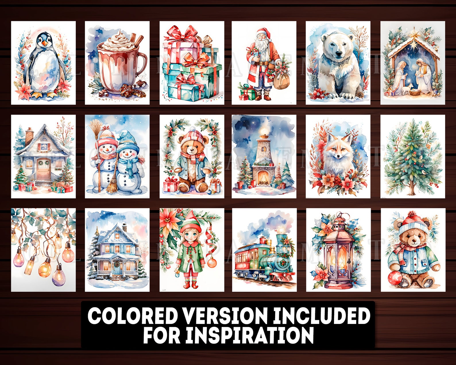62 Printable Christmas Theme Coloring Pages, Christmas Items Coloring ...