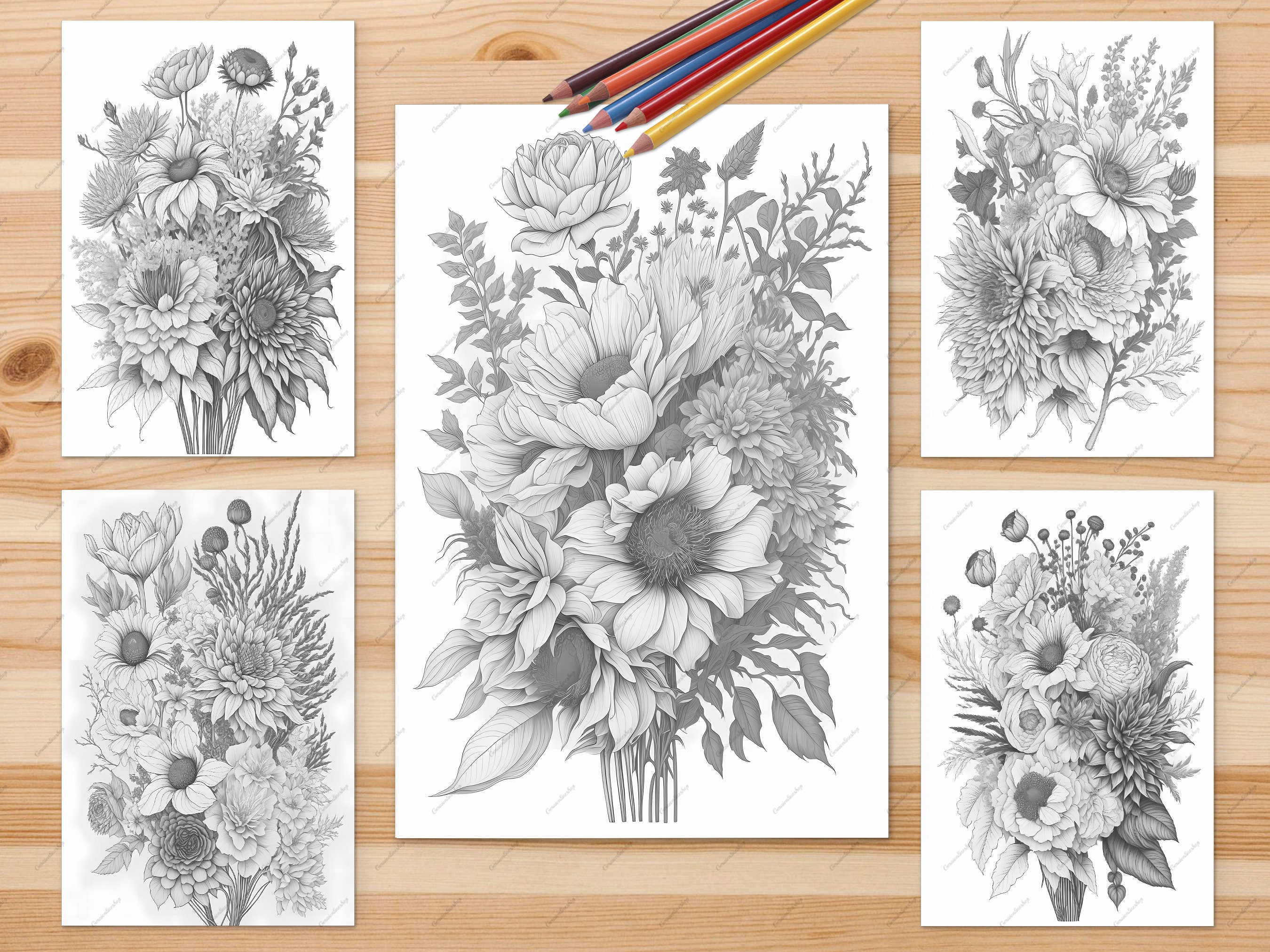 35 Printable Botanical Coloring Pages Coloring Book Adults - Etsy