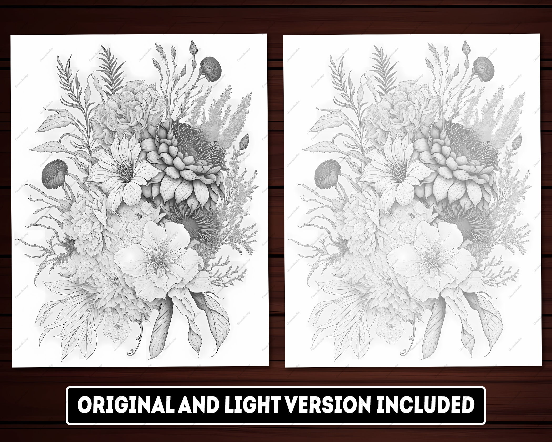 35 Printable Blooming Coloring Pages, Coloring Book, Adults + Kids ...