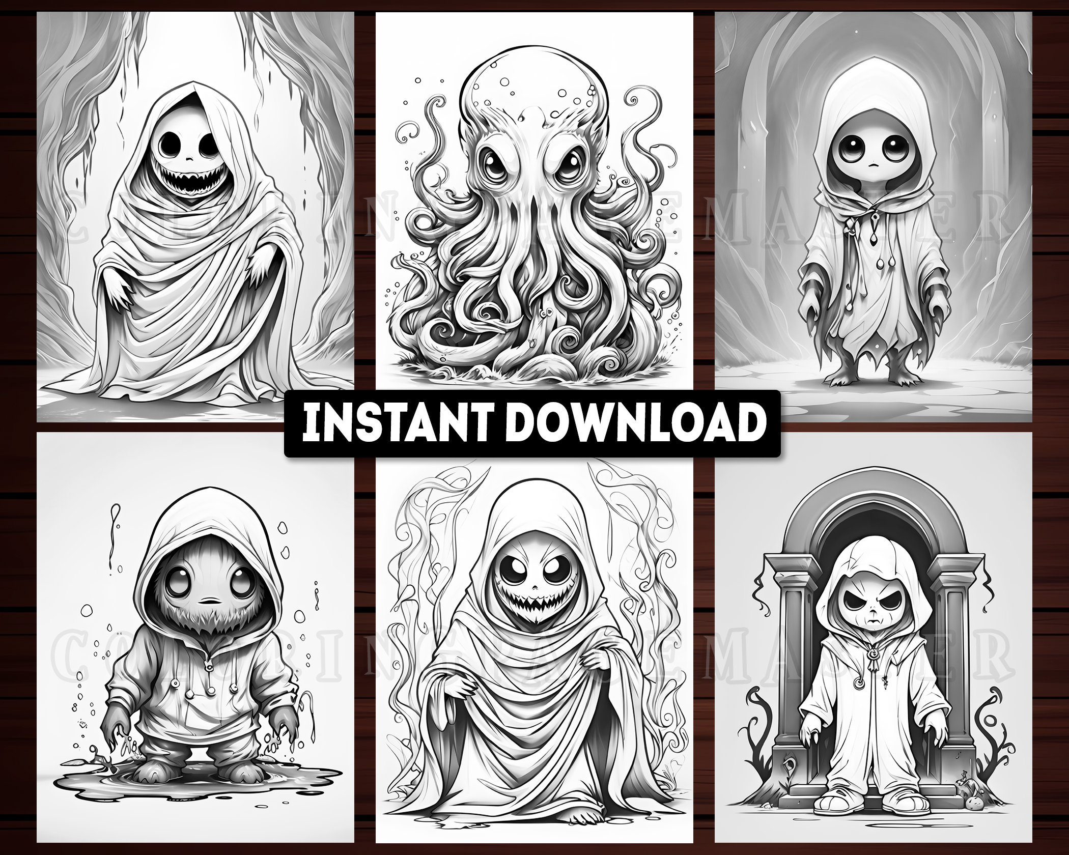 56 Creepy Little Creatures Coloring Pages, Creepy Creatures Coloring ...