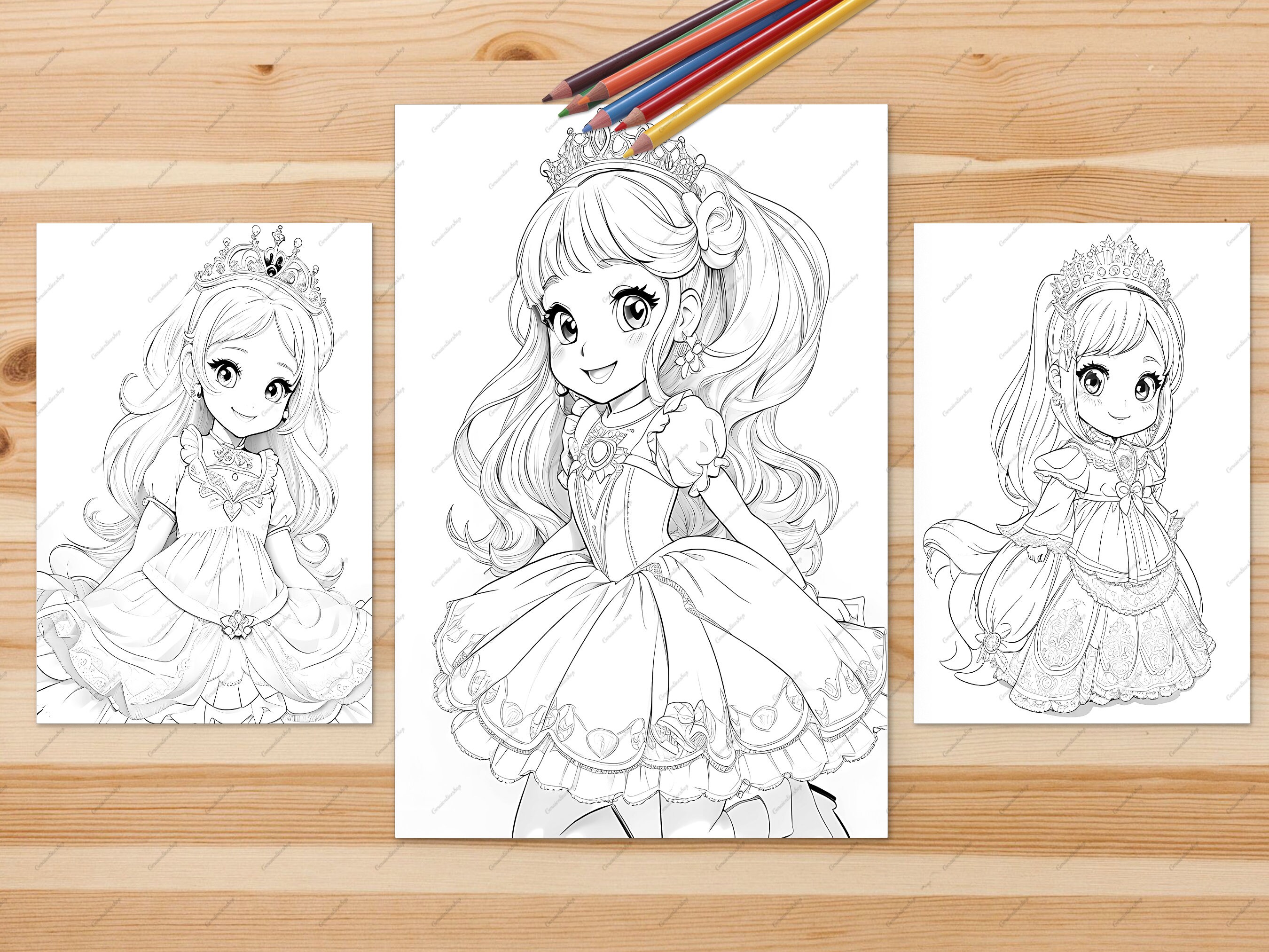 33 Printable Cute Little Princess Coloring Pages Coloring - Etsy
