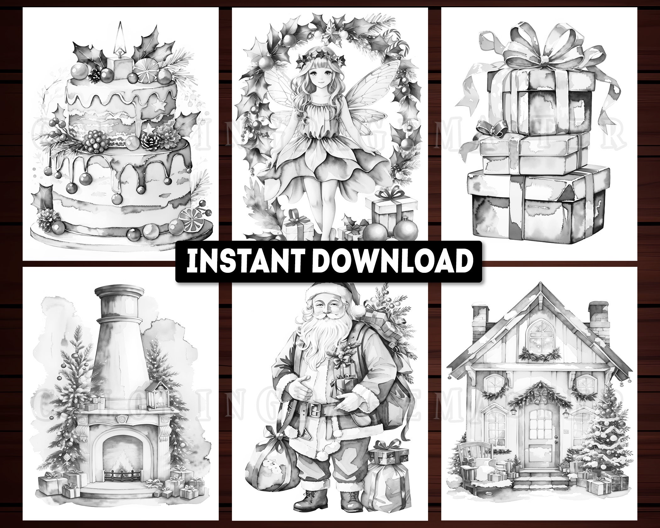 62 Printable Christmas Coloring Pages, Christmas Theme Items Coloring ...