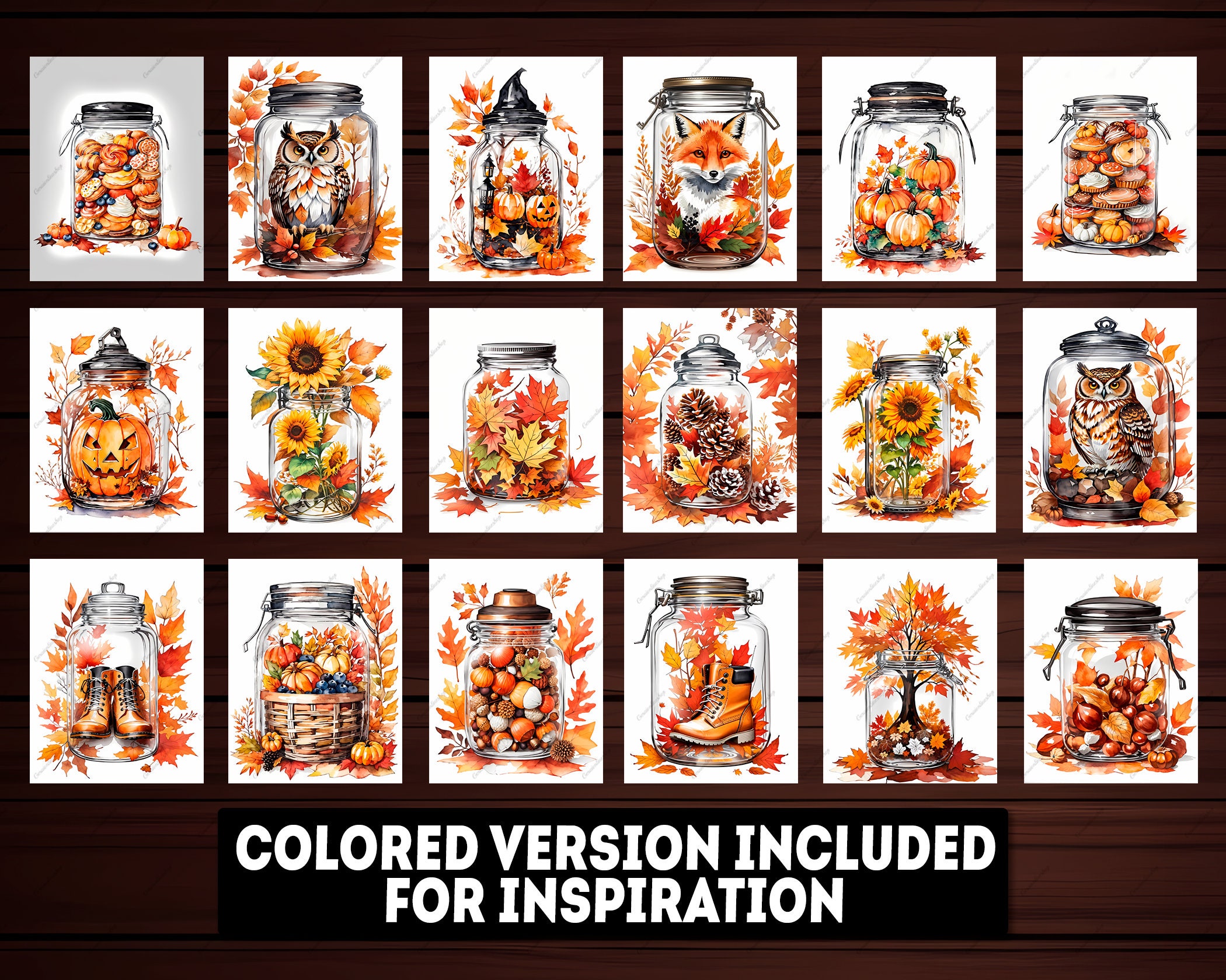 26 Autumn in A Jar Coloring Pages, Fall Coloring Pages Printable ...
