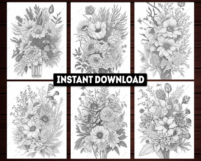 35 Printable Botanical Coloring Pages, Coloring Book, Adults + Kids ...