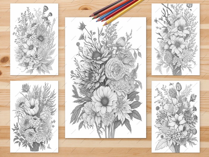 35 Printable Botanical Coloring Pages Coloring Book Adults - Etsy