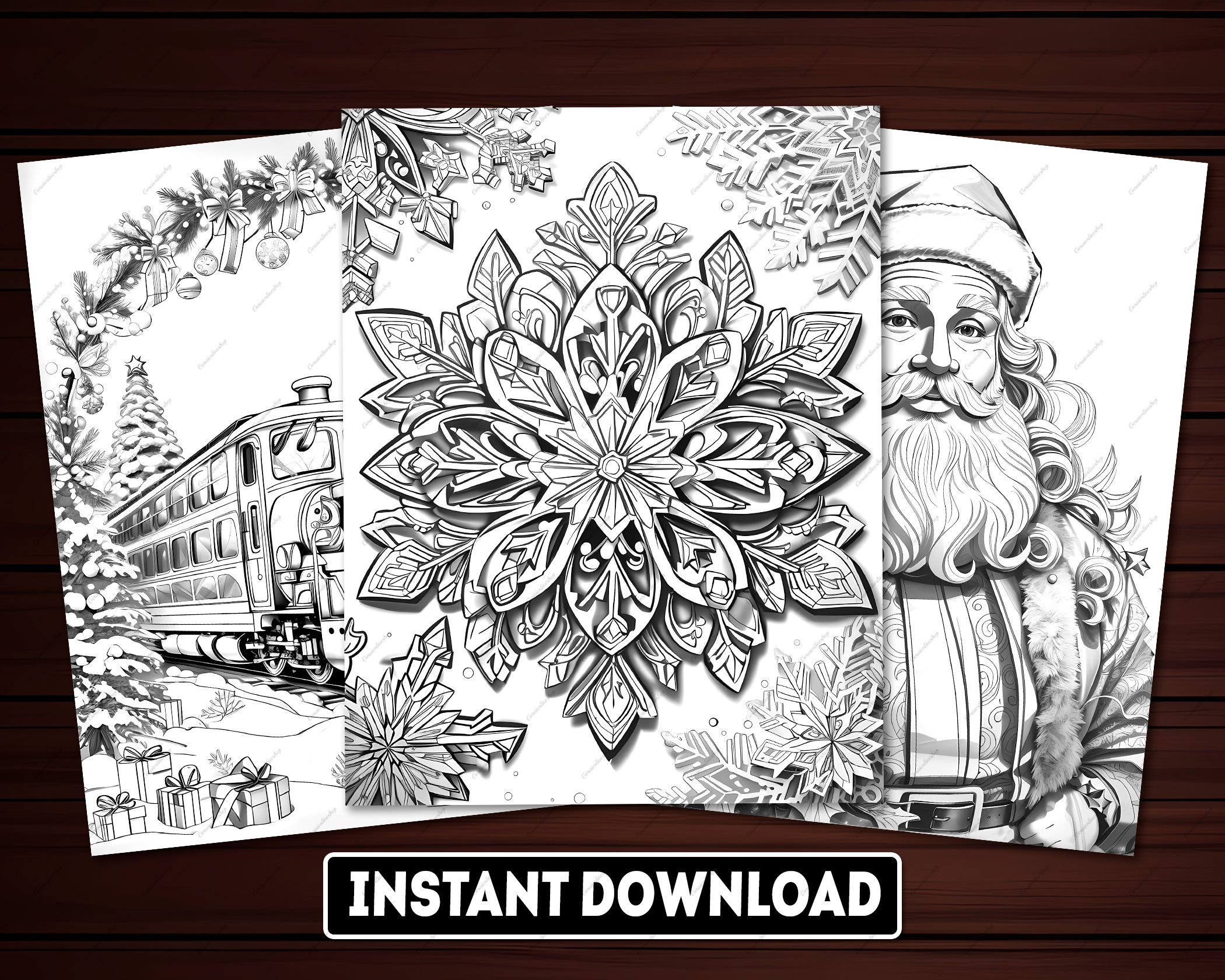 22 Printable Christmas Traditions Coloring Pages, Coloring Book, Adults ...