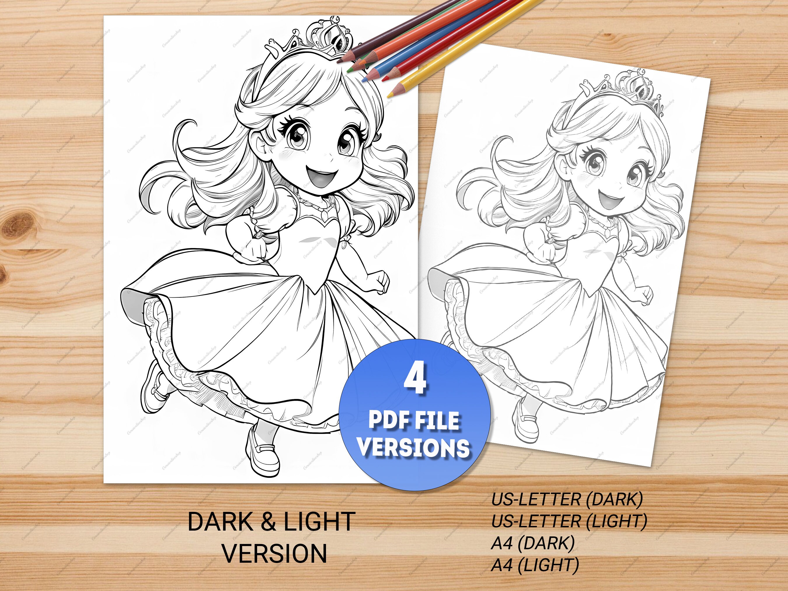 33 Printable Cute Little Princess Coloring Pages Coloring - Etsy