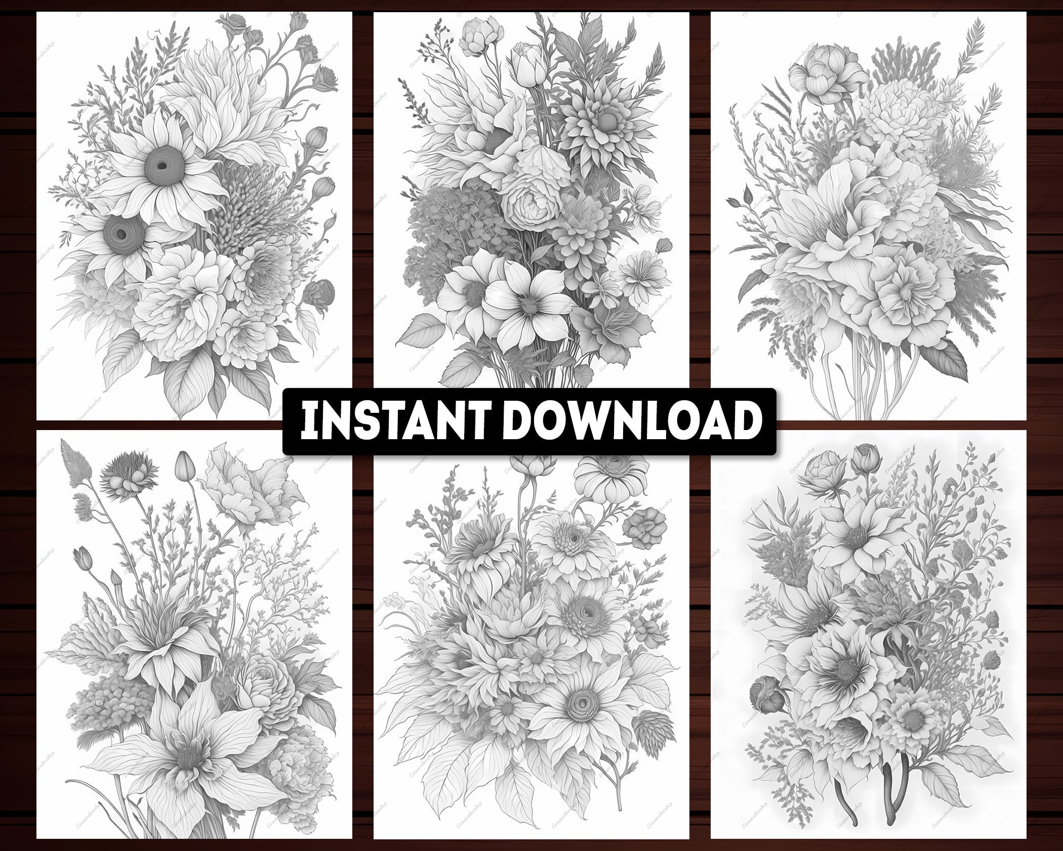35 Printable Botanical Coloring Pages, Coloring Book, Adults + Kids ...
