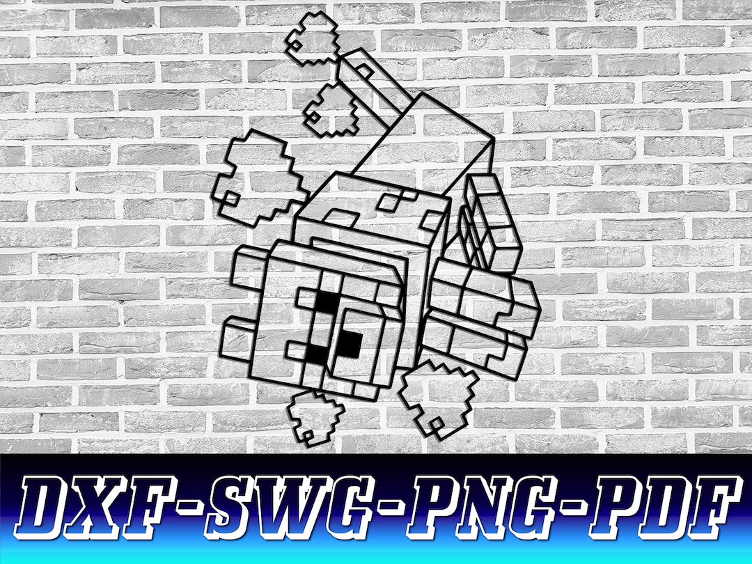Gaming DXF SVG, Cutting Files, Mine Craft Svg Png Layered, Pixel Dog ...