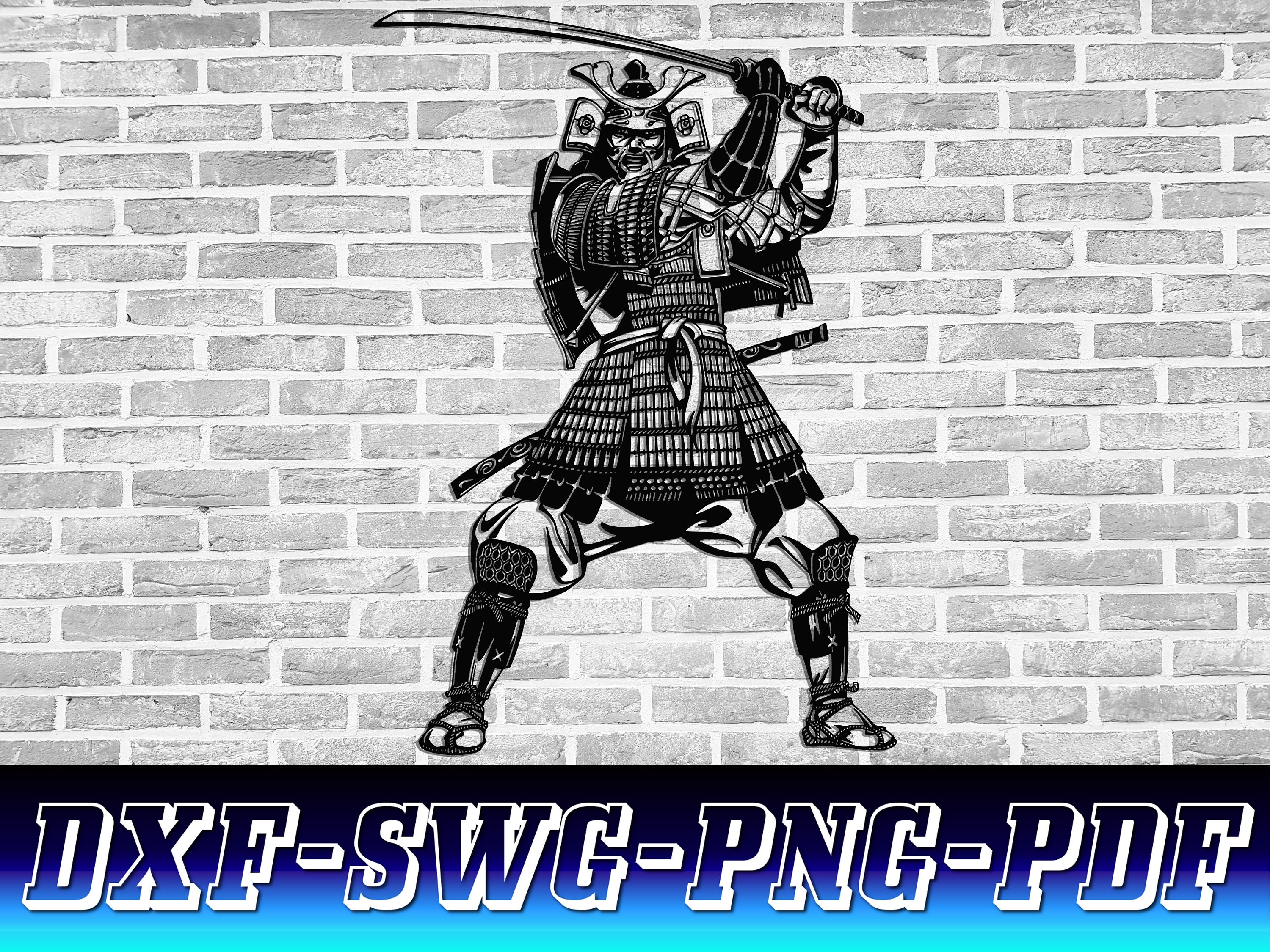 Japanese Samurai SVG DXF, Samurai Warrior Svg Png, Japanese Warrior ...