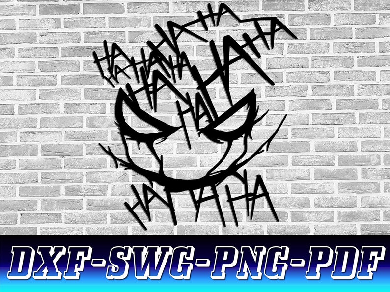 Haha Joker Svg Dxf, Ha Ha Ha Svg, Joker Smile, Bat Svg, Joker Svg ...