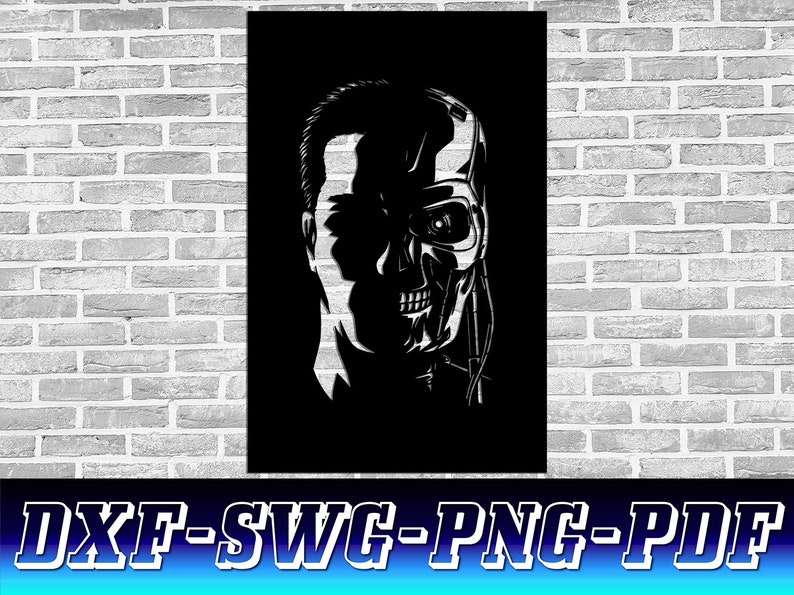 Terminator Svg, Arnold Schwarzenegger Svg , Terminator Skynet Skull DXF ...