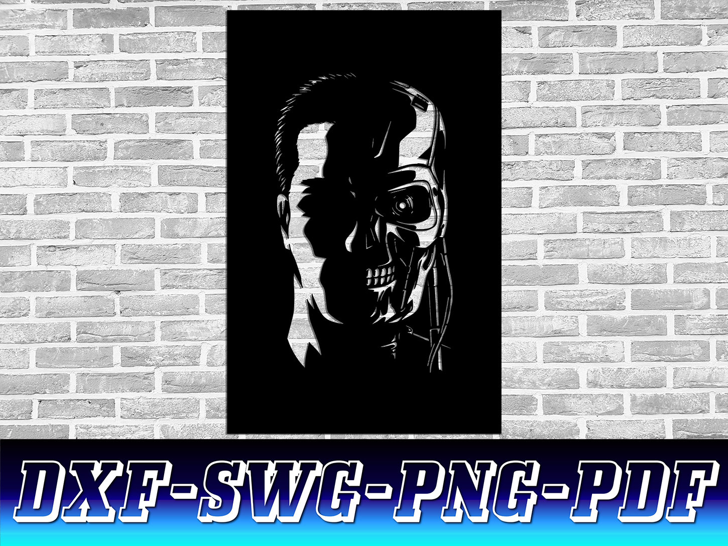 Terminator svg, Arnold Schwarzenegger svg, Terminator Skynet Skull DXF ...