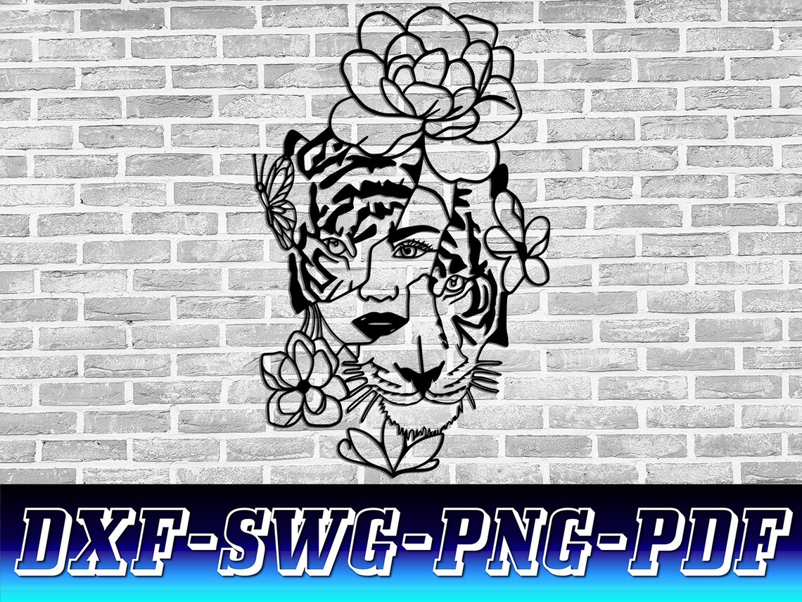 Leo Zodiac SVG DXF, Lion Woman Svg Cut File, Animal Dxf Files, Metal ...