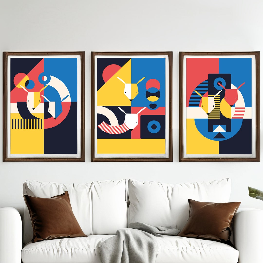 Creative Print, Digital File, Download Wall Art, Printable, Set of 3 ...