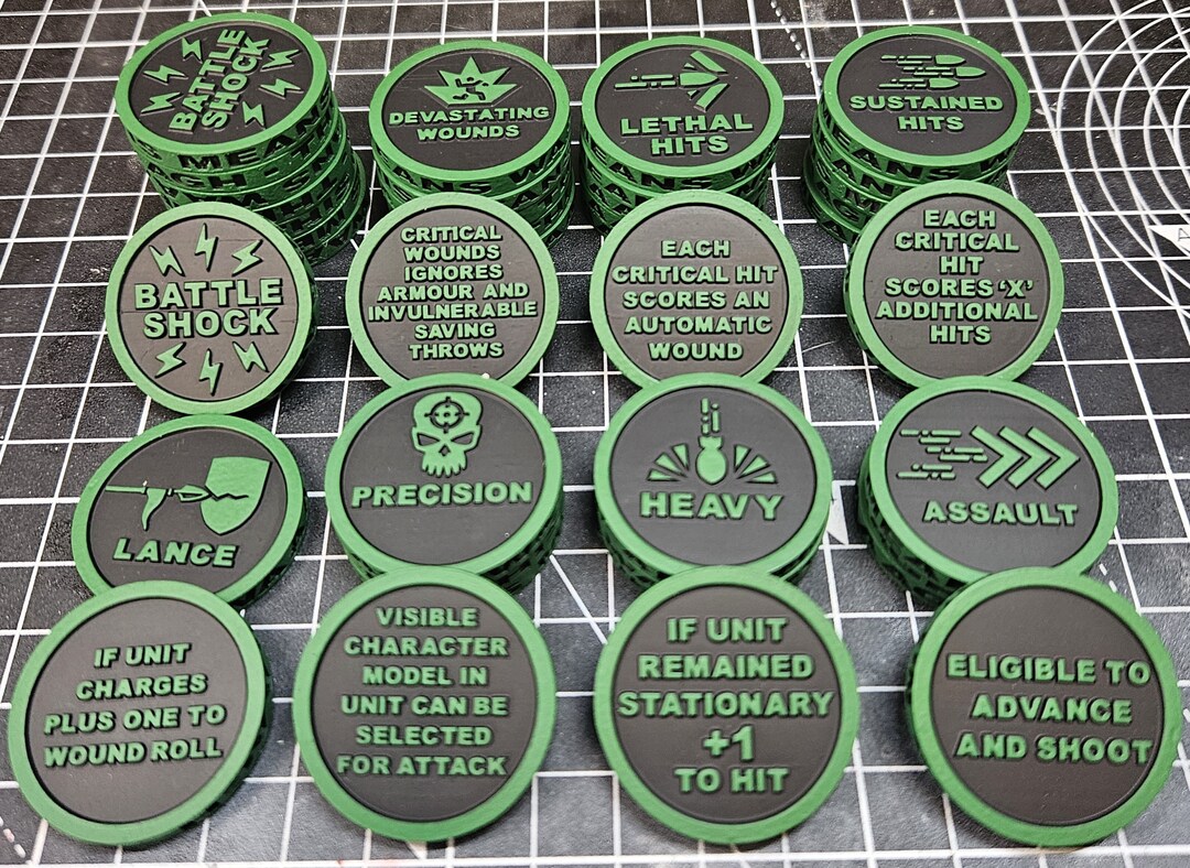 Warhammer 40k 10th Edition and Battle-shock Tokens - Etsy UK