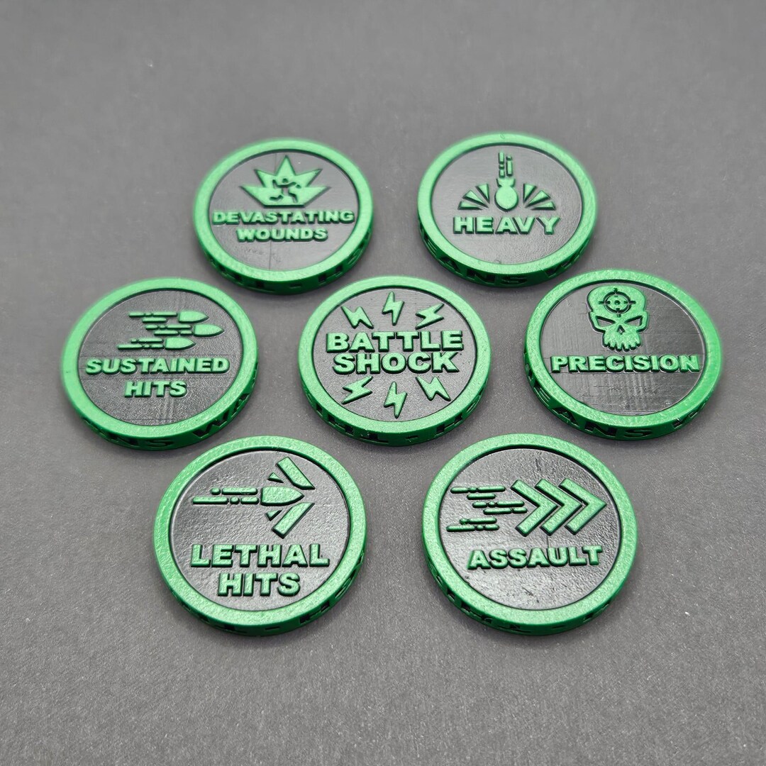 Wargaming Tokens - 10th Edition, Modifier and Custom Tokens - Etsy UK
