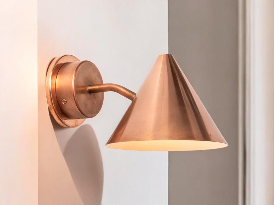 Copper Wall Scone, Unlaquered Copper Sconce Light, Wall Light, Wall ...