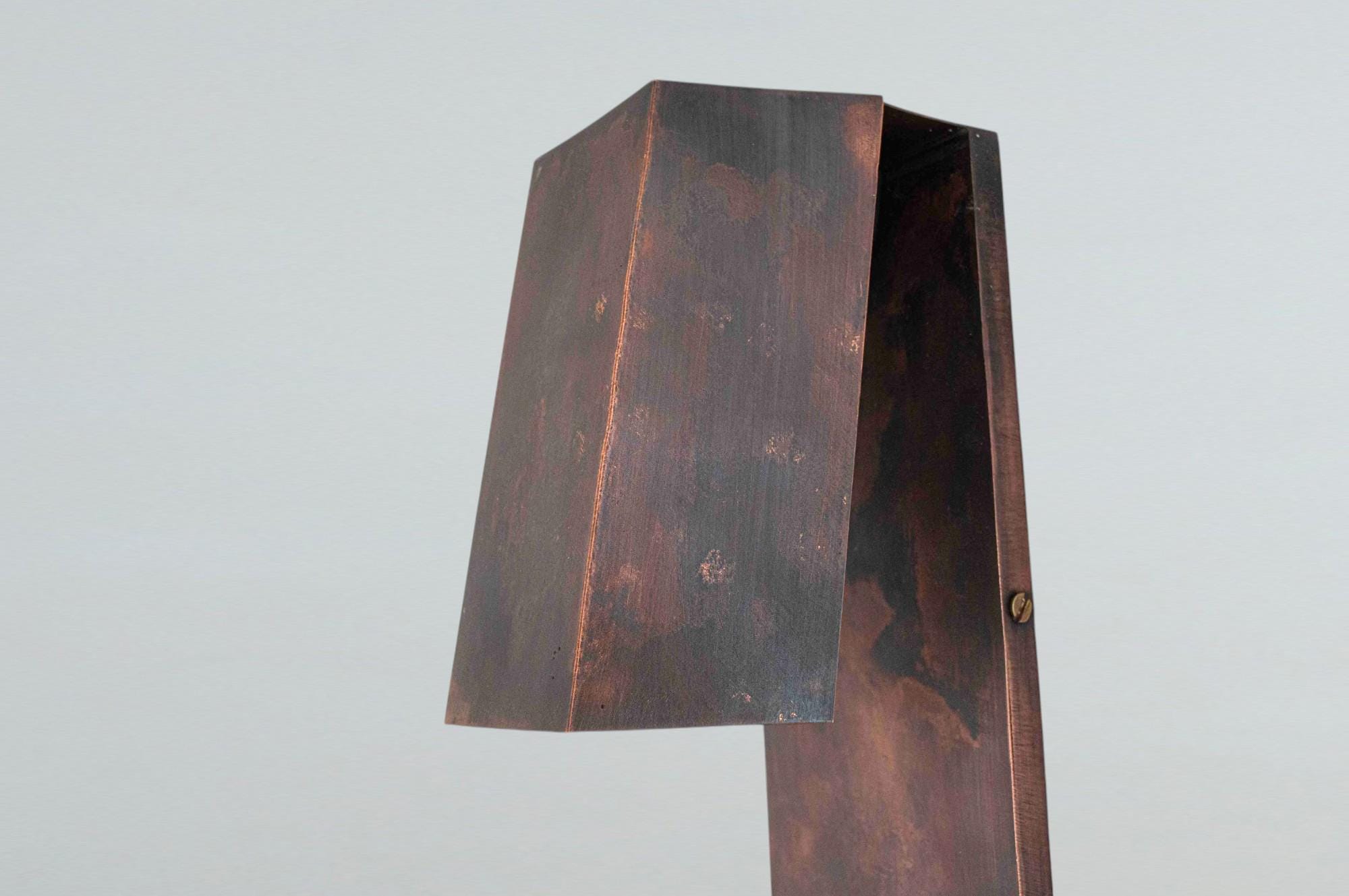 Patina Wall Sconce, Rustic Wall Light, Triangle Brown Pendant Lamp ...