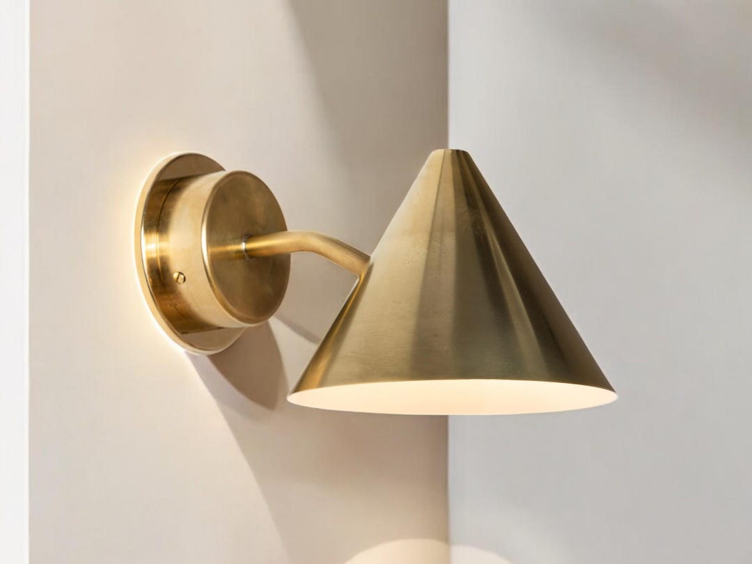 Gold Finish Wall Scone, Unlaquered Copper Sconce Light, Wall Light ...