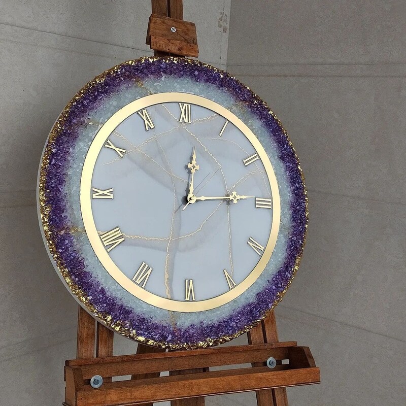 Purple Clock - Etsy
