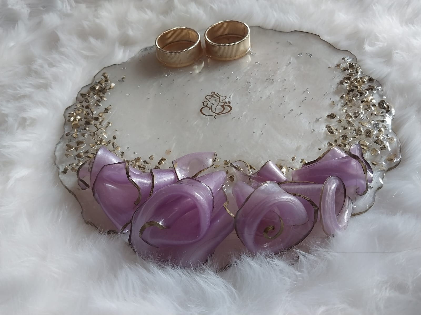 Resin Pooja Thali Indian Handmade Puja Thali Resin Flower Puja Thali ...