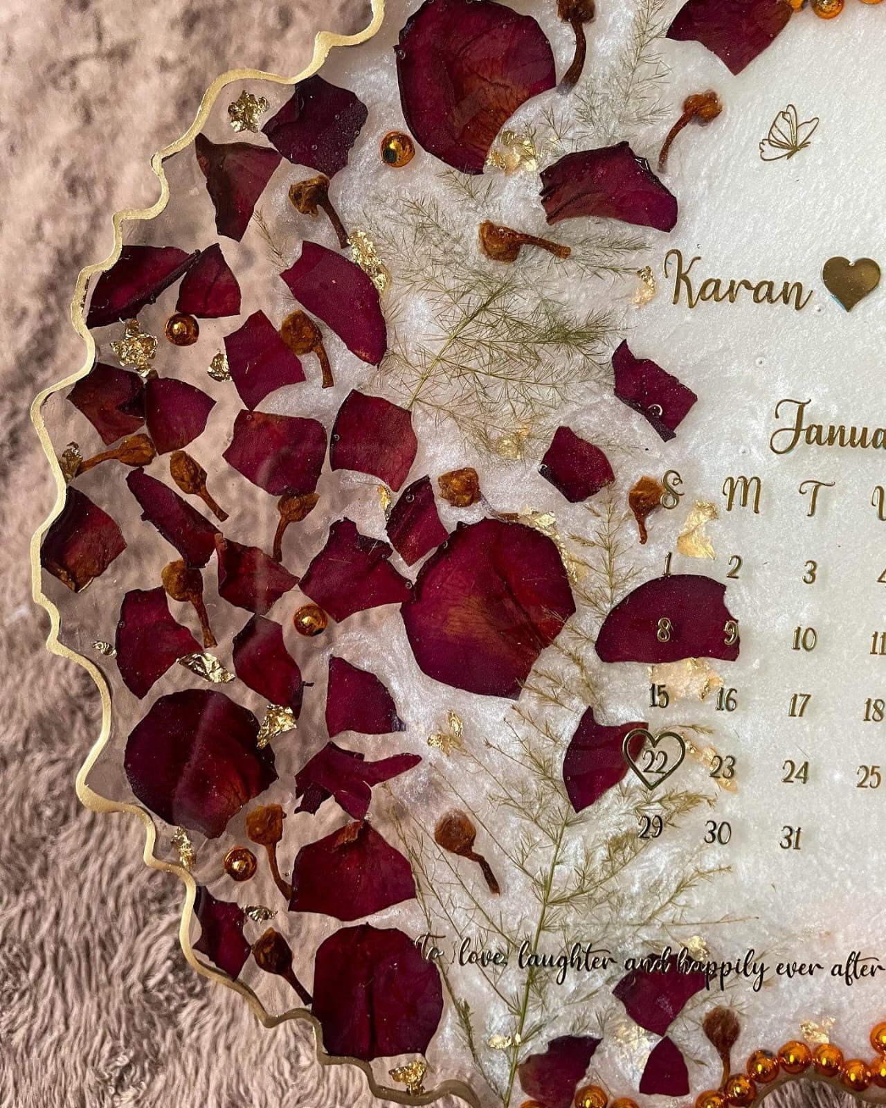 Resin White Frame Dried Rose Wedding Frame Handmade Resin - Etsy