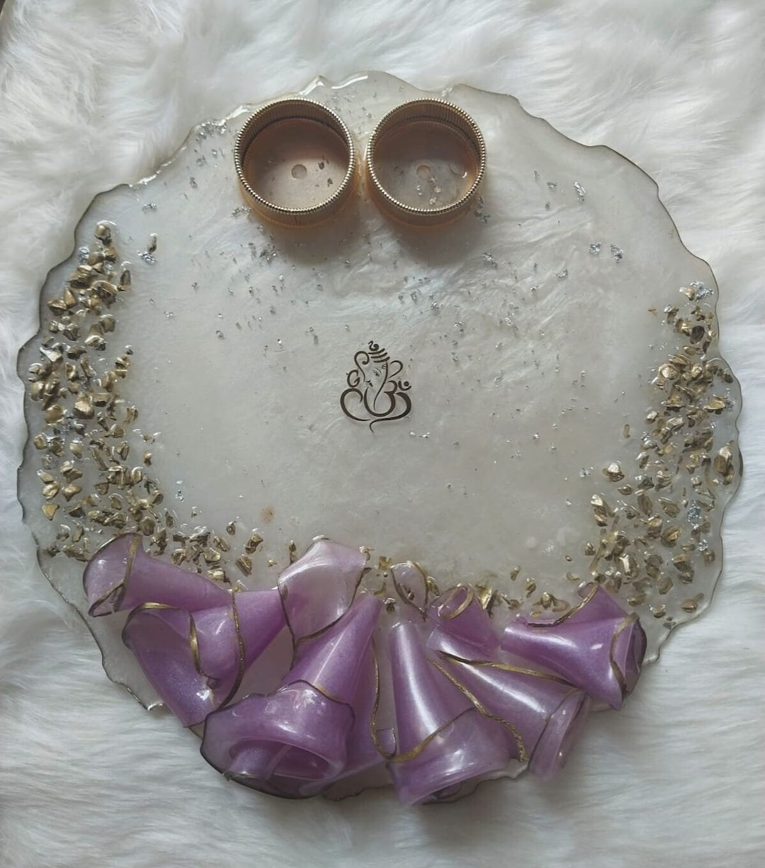 Resin Pooja Thali Indian Handmade Puja Thali Resin Flower Puja Thali ...