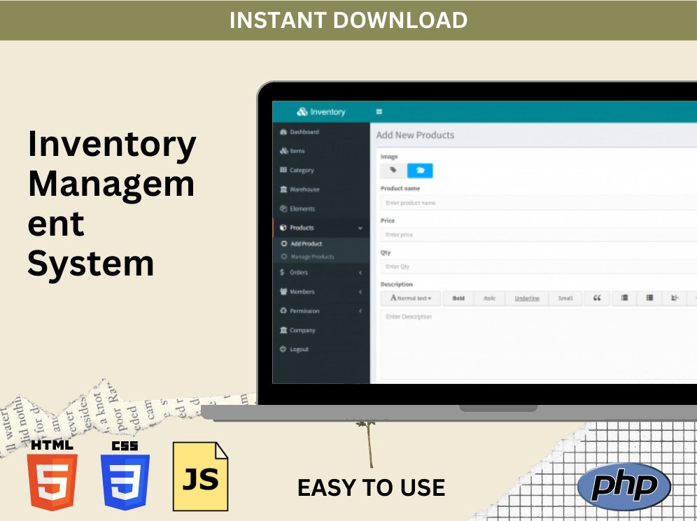 Inventory Management System - Etsy