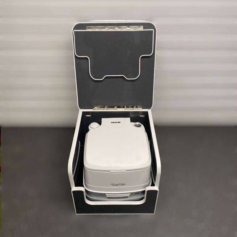 Thetford Porta Potty Box Gloss Grey White Trim VW T4 T5 T6 Campervan ...