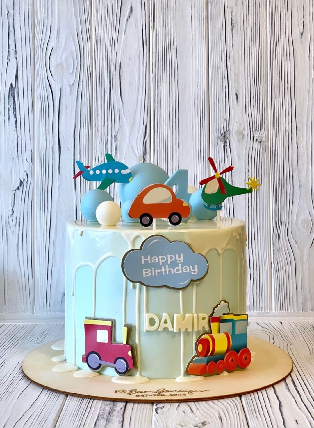 Transport Cake Topper Set - Etsy