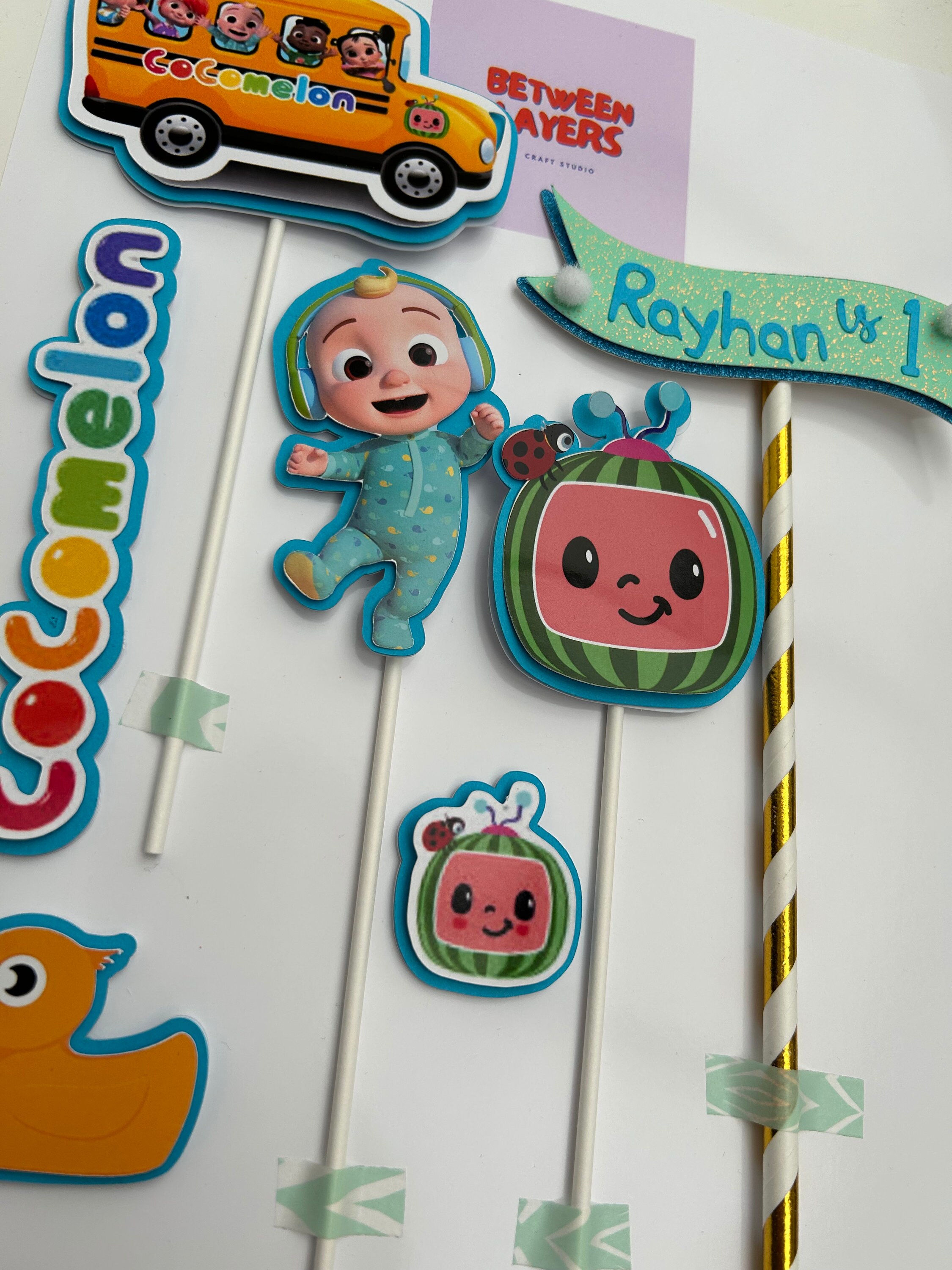 Cocomelon Cake Topper Set - Etsy UK