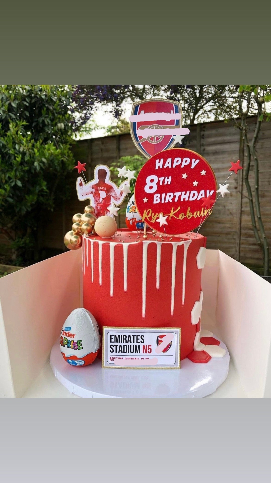 Arsenal Inspired Cake Topper - Etsy UK