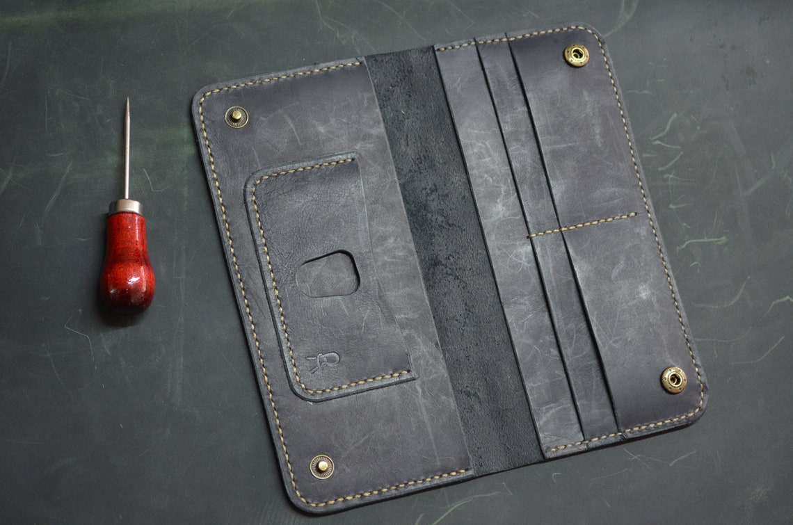 Leather Long Wallet Pattern Long Wallet Pdf Template Wallet - Etsy