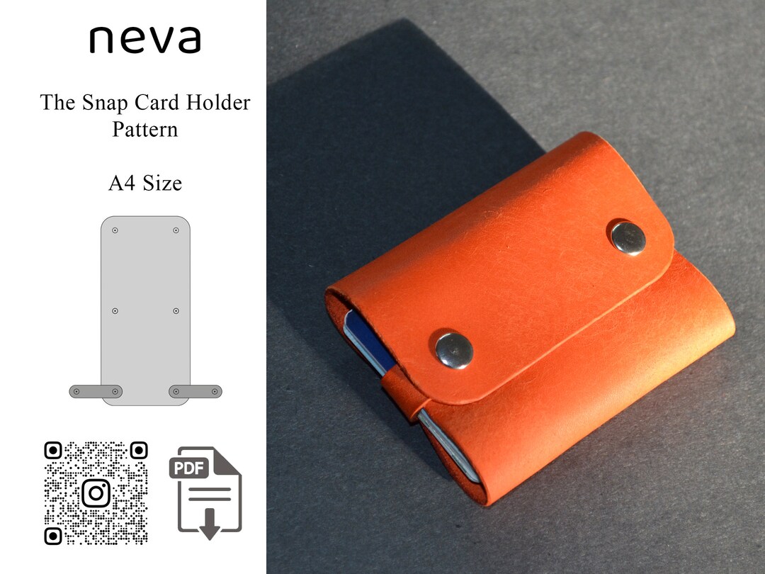Cardholder Template, Leather Pattern Pdf, Leather Template, Card Wallet ...