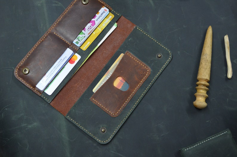 Leather Long Wallet Pattern Long Wallet Pdf Template Wallet - Etsy