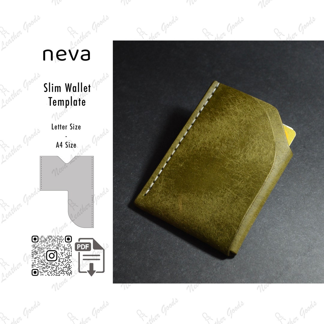 Leather Wallet PDF Pattern, Cardholder Template (digital Download) - Etsy