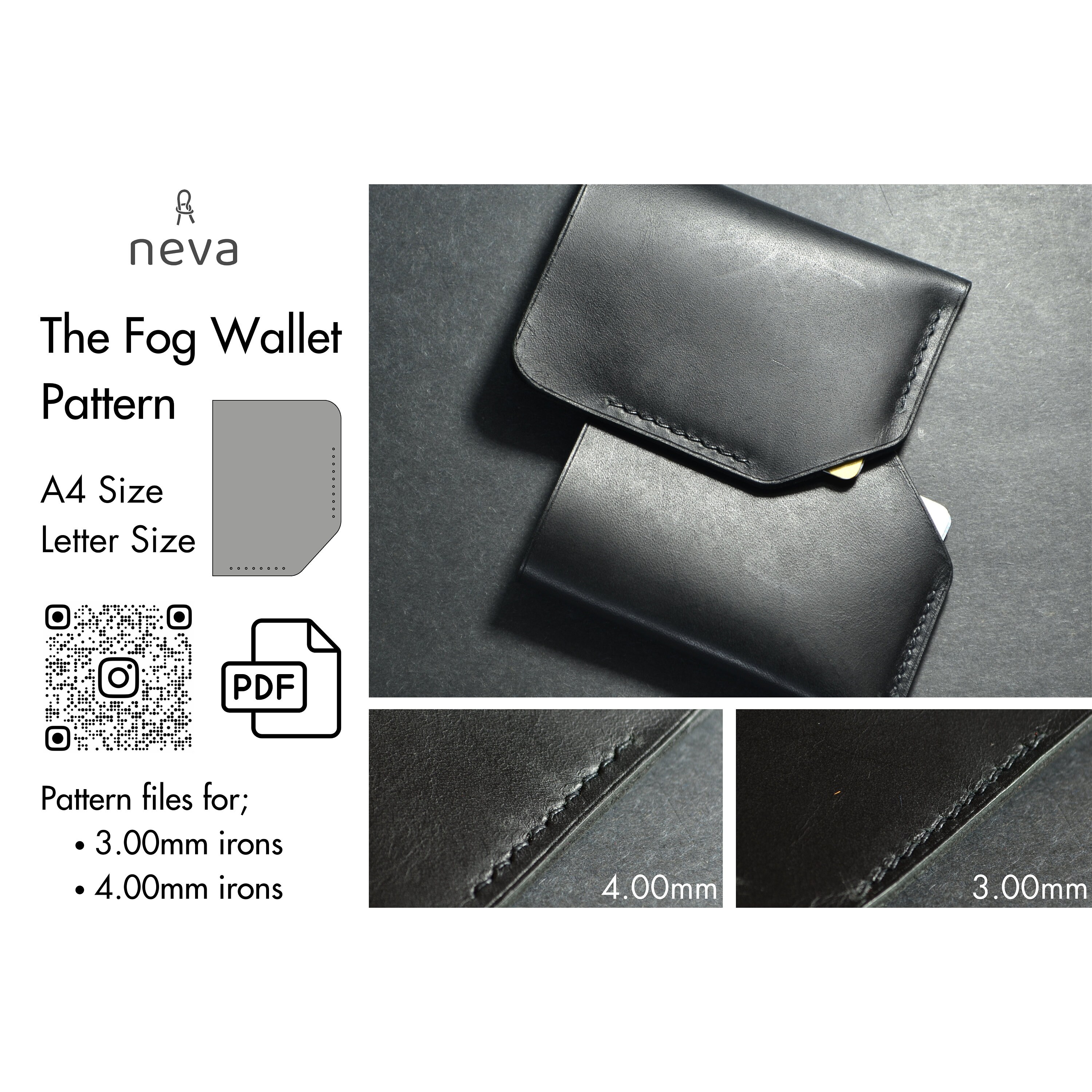 The Fog Leather Wallet PDF Pattern, Wallet Template, Cardholder ...