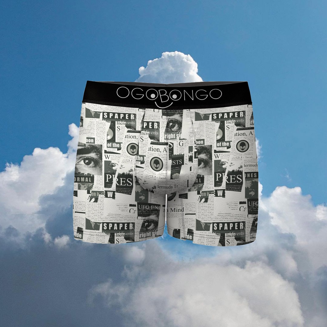 Newspaper Men's Boxer Brief , Underwear, Printed Boxer, Skulls - Etsy