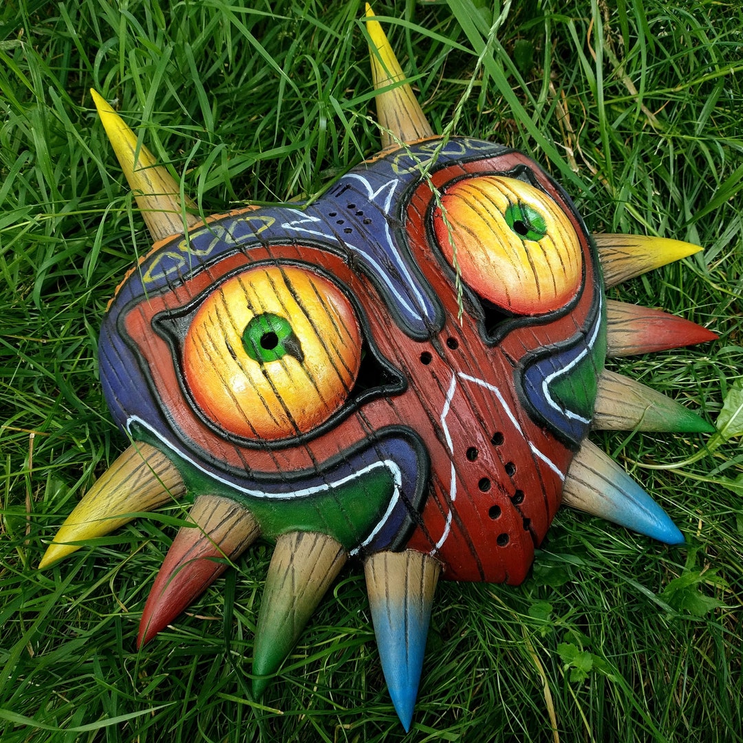 Mojora's Mask Big Mask Decoration Cosplay Natural Wood Looking the ...