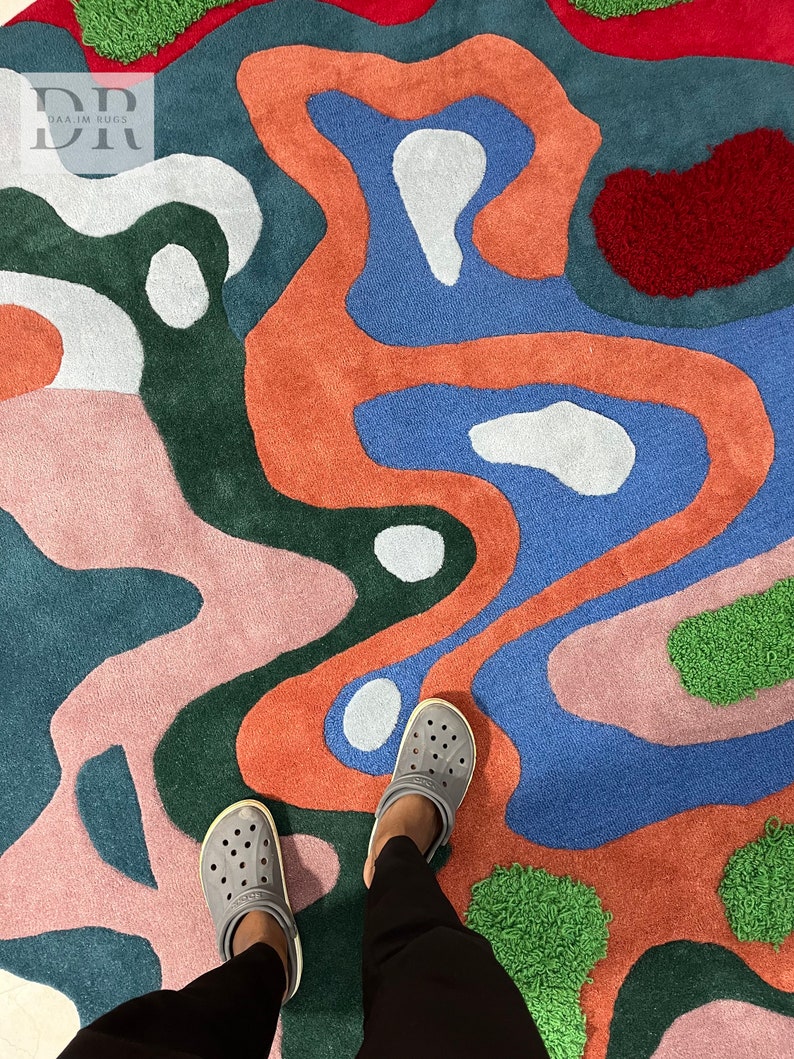 Modern Abstract High-low Hand Tufted Rug , Woolen Rug, High Quality ...