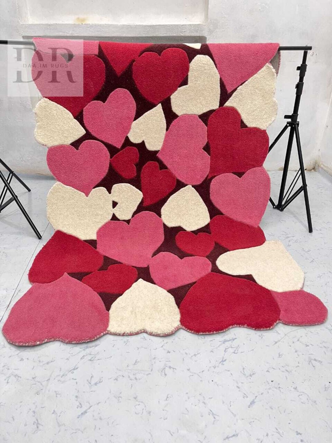 LOVE HEART RUG, High Quality Rug, Handmade Carpet Hand Tufted Rug ...