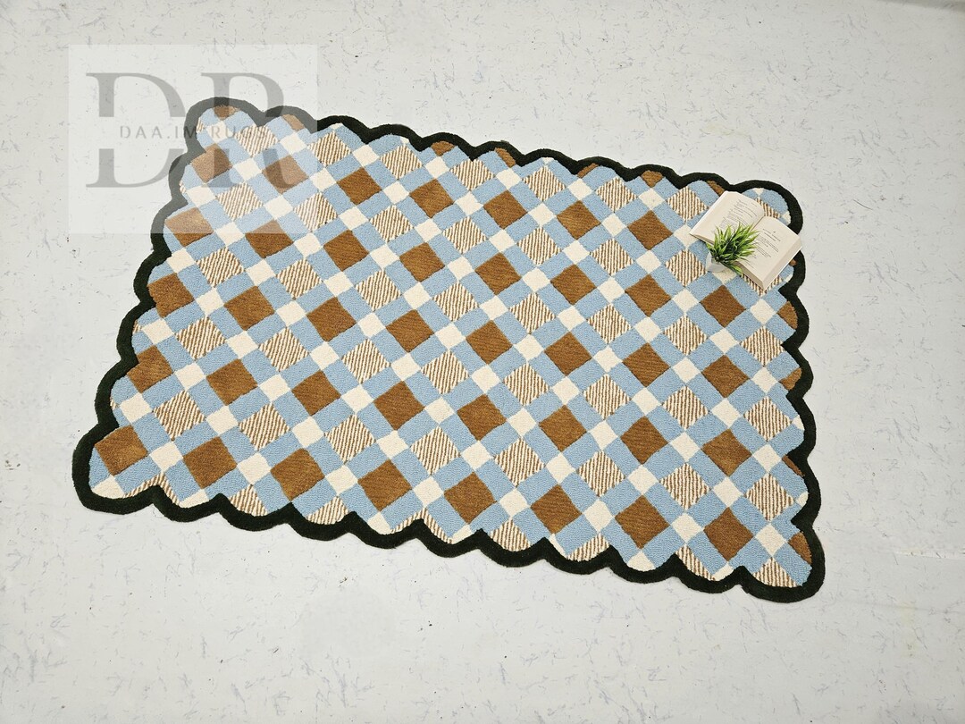 Matilda Goad Plaid Hand Tufted Rug Luxurious Designer Large Area Rug ...