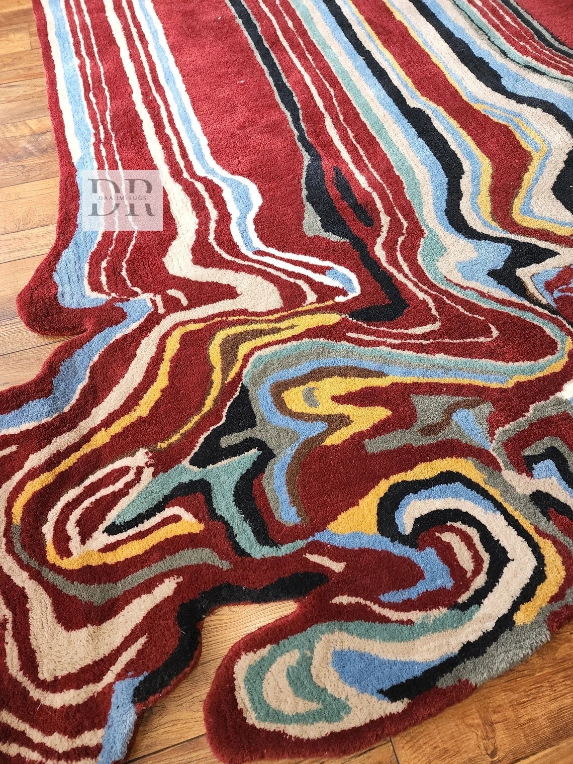 Melting Persian Luxury Design Hand Tufted Rug , Woolen Rug, High ...