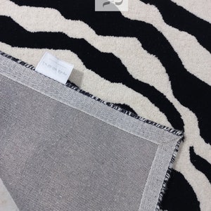 Zebra Design Rug, Handmade Tufted Carpet, Black White Moroccan Rug ...