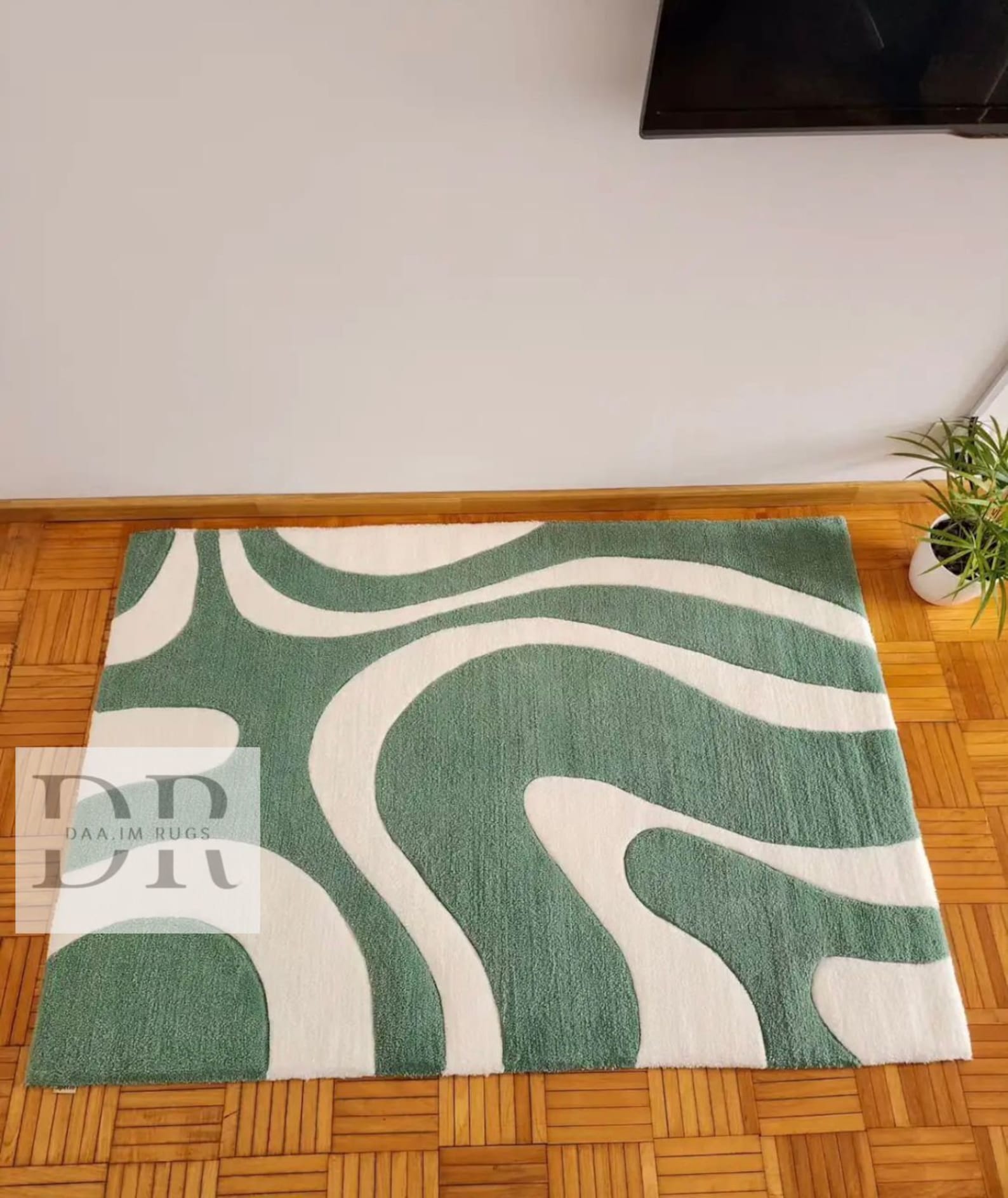 Wavy Grey Rug 5x8 Tufted Carpet Tuft Rug Wool New Zealand Wool High ...